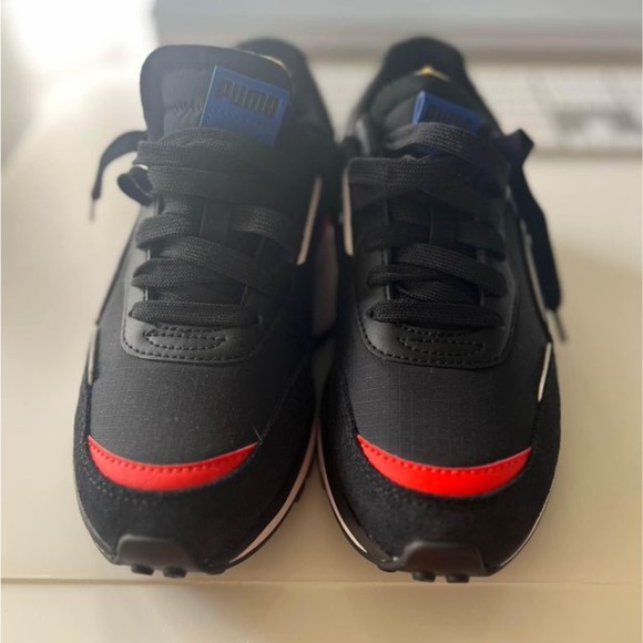 Puma | Shoes | Bold Black And Red Puma Rider Sneakers Striking Style In ...